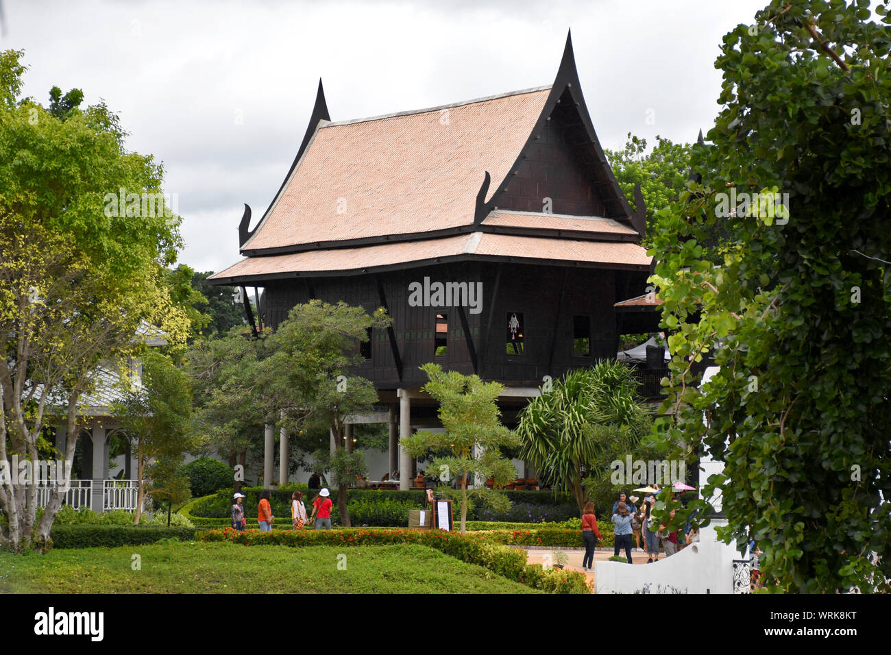 Kanchanaburi, Thailand, 09.09.2019: Beautiful garden, lake, traditional ...