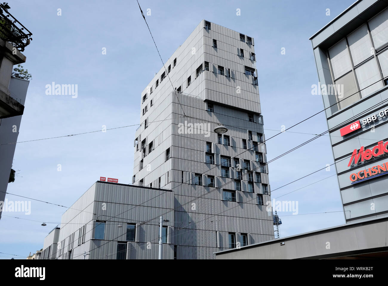 A view of the the Meret Oppenheim high-rise building, next to Basel’s ...