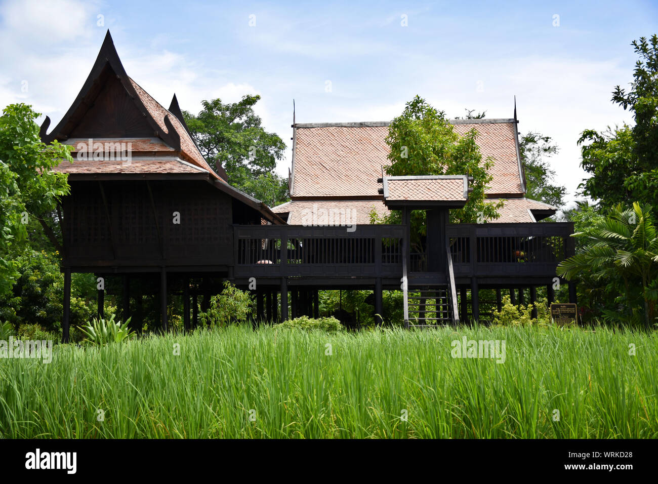 Kanchanaburi, Thailand, 09.09.2019: Beautiful garden, lake, traditional ...