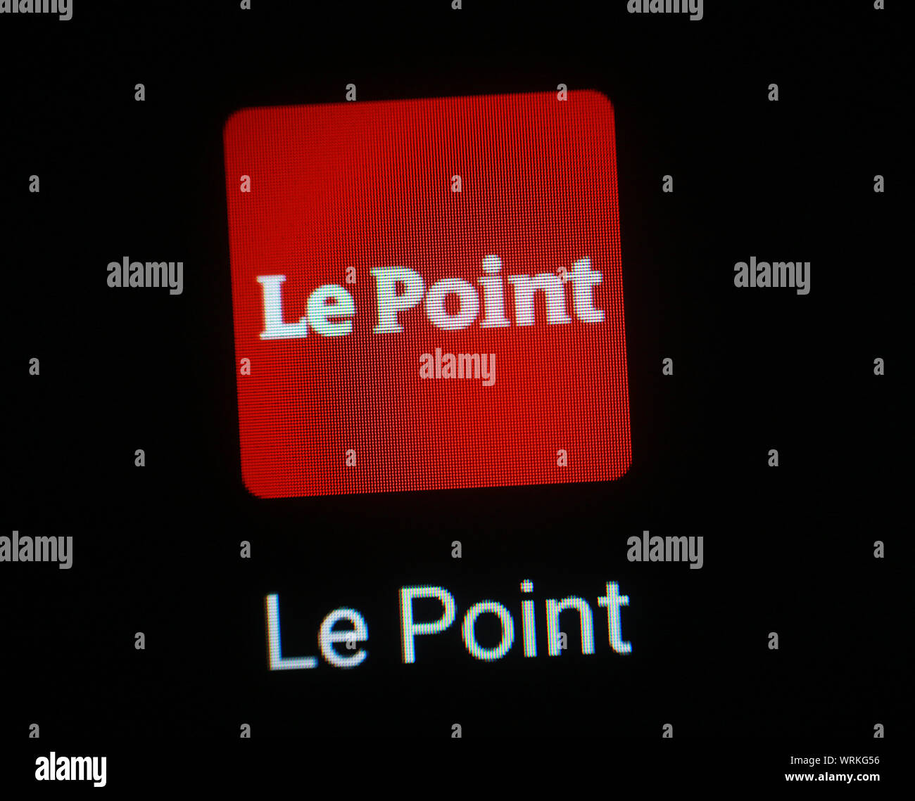 Le Point news website application icon on computer display Stock Photo ...