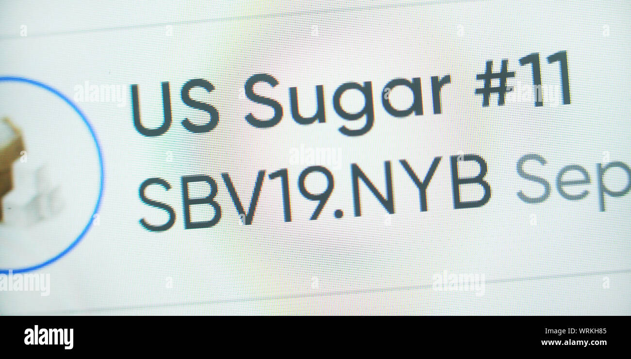 US Sugar value indicator on screen display Stock Photo - Alamy