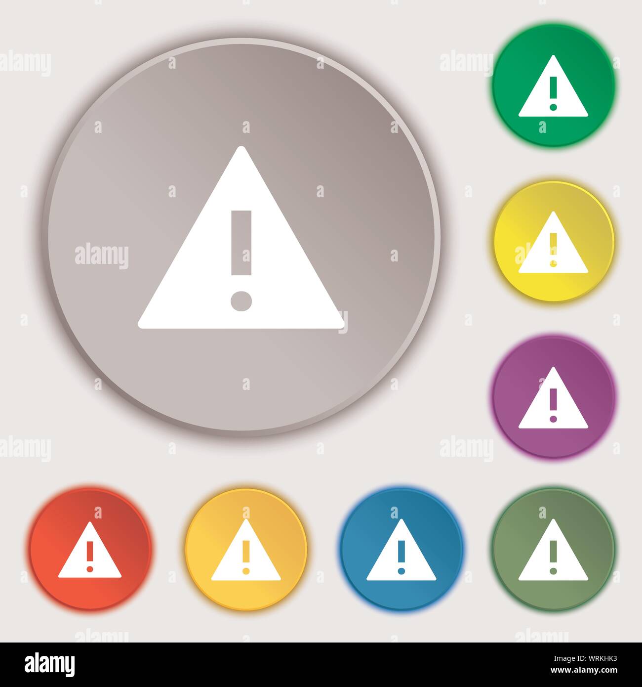 Attention sign icon. Exclamation mark. Hazard warning symbol. Symbols ...