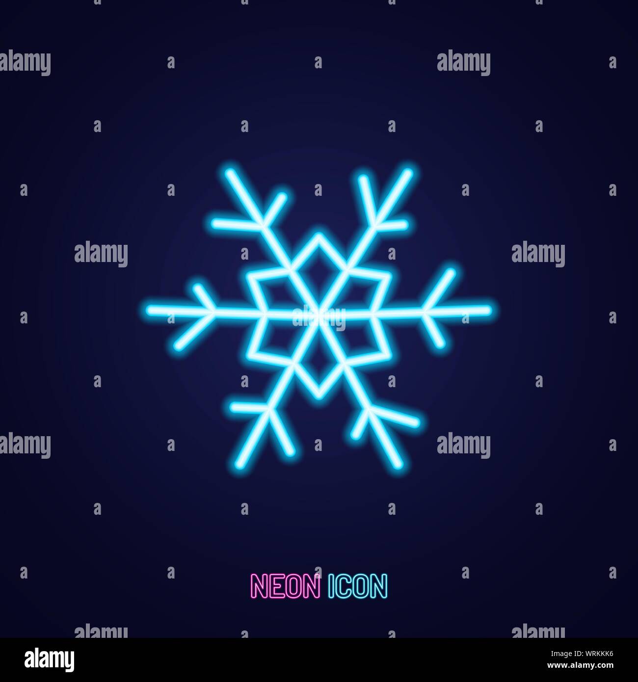 Colorful neon sign frozen ice Stock Vector Images - Alamy