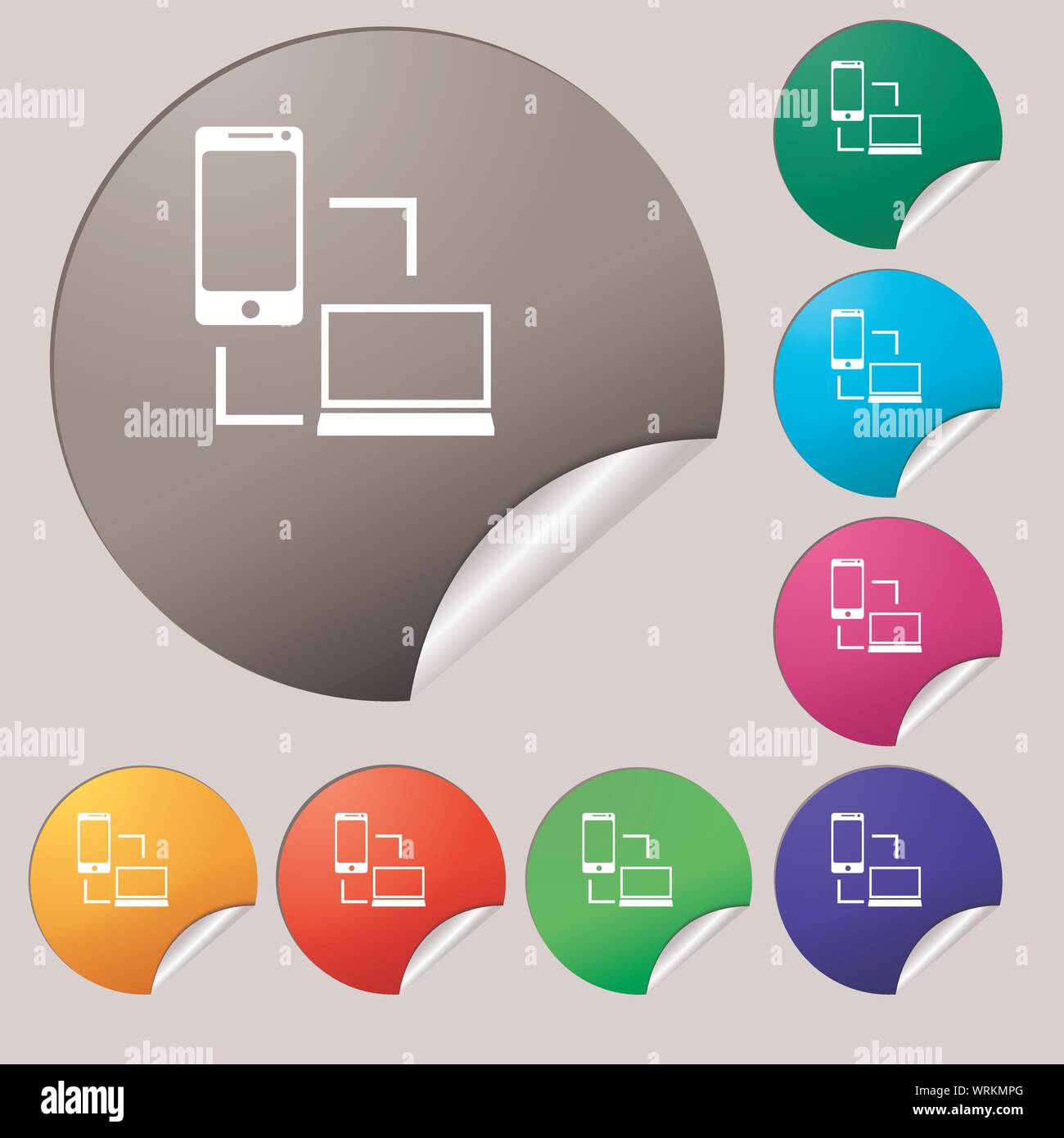 Synchronization sign icon. communicators sync symbol. Data exchange ...