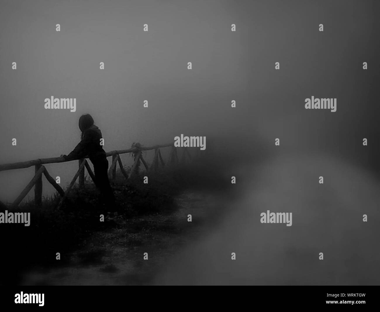 Railing silhouette Black and White Stock Photos & Images - Alamy