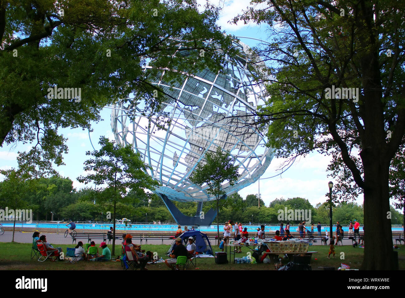 Unisphere is a stainless steel representation of the Earth, located in ...