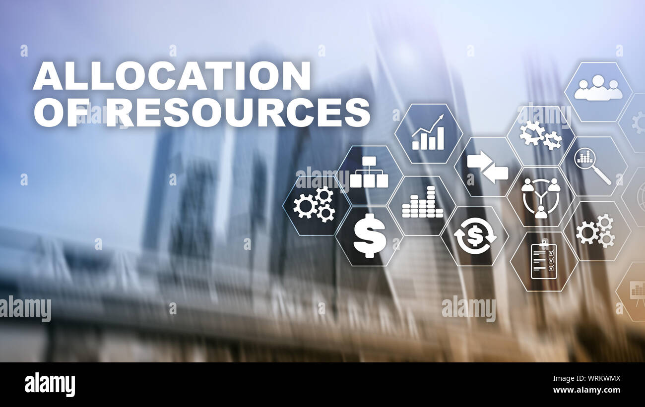 Allocation of resources concept. Strategic planning. Mixed media ...
