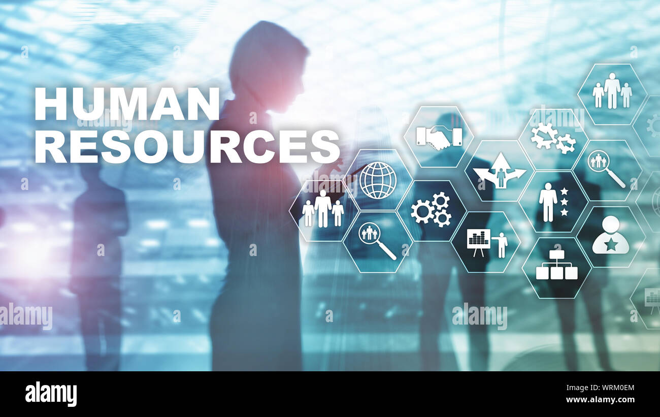 Human Resources HR management concept. Human resources pool, customer ...