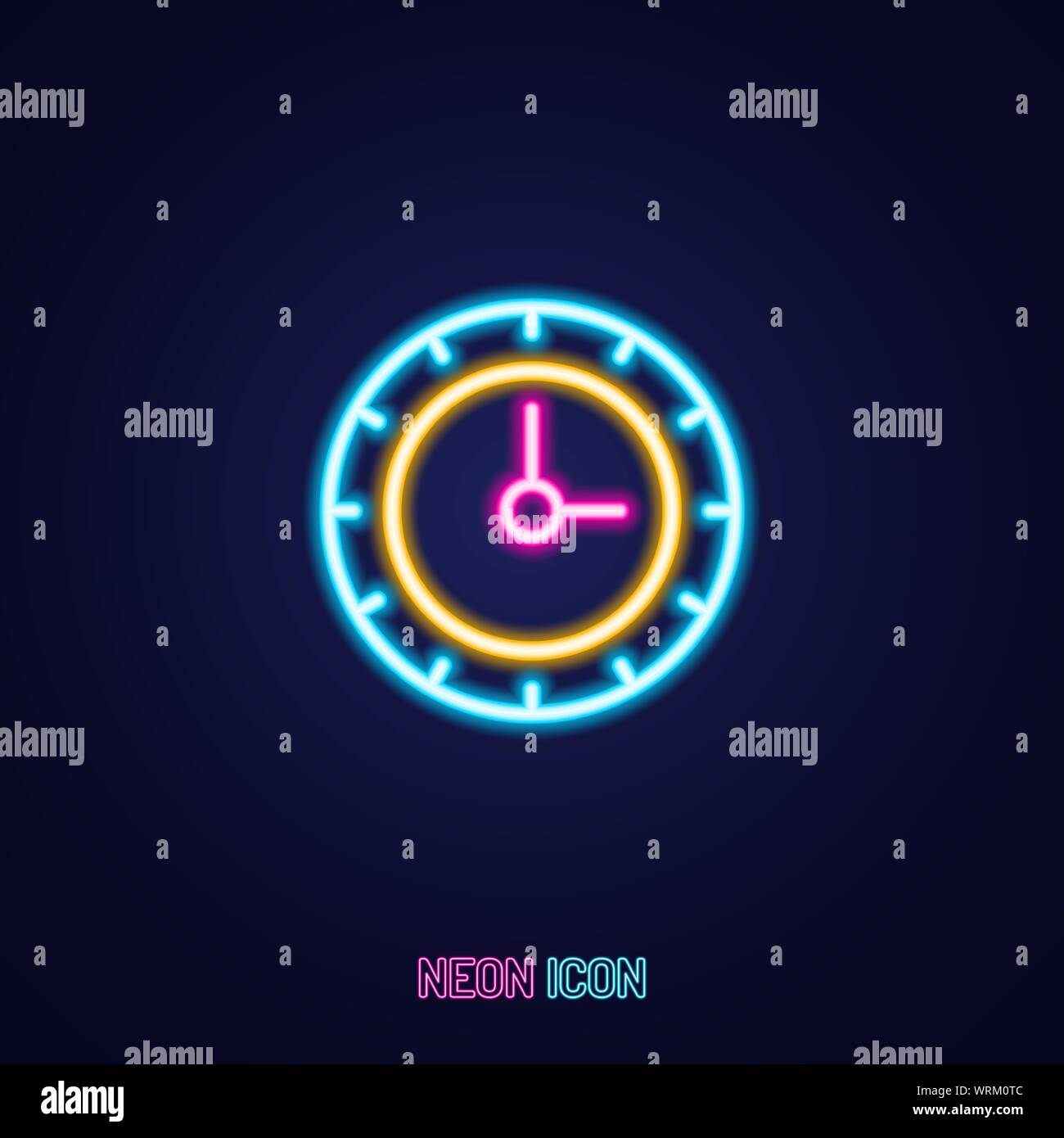 Neon digital clock ticking white hi-res stock photography and images ...