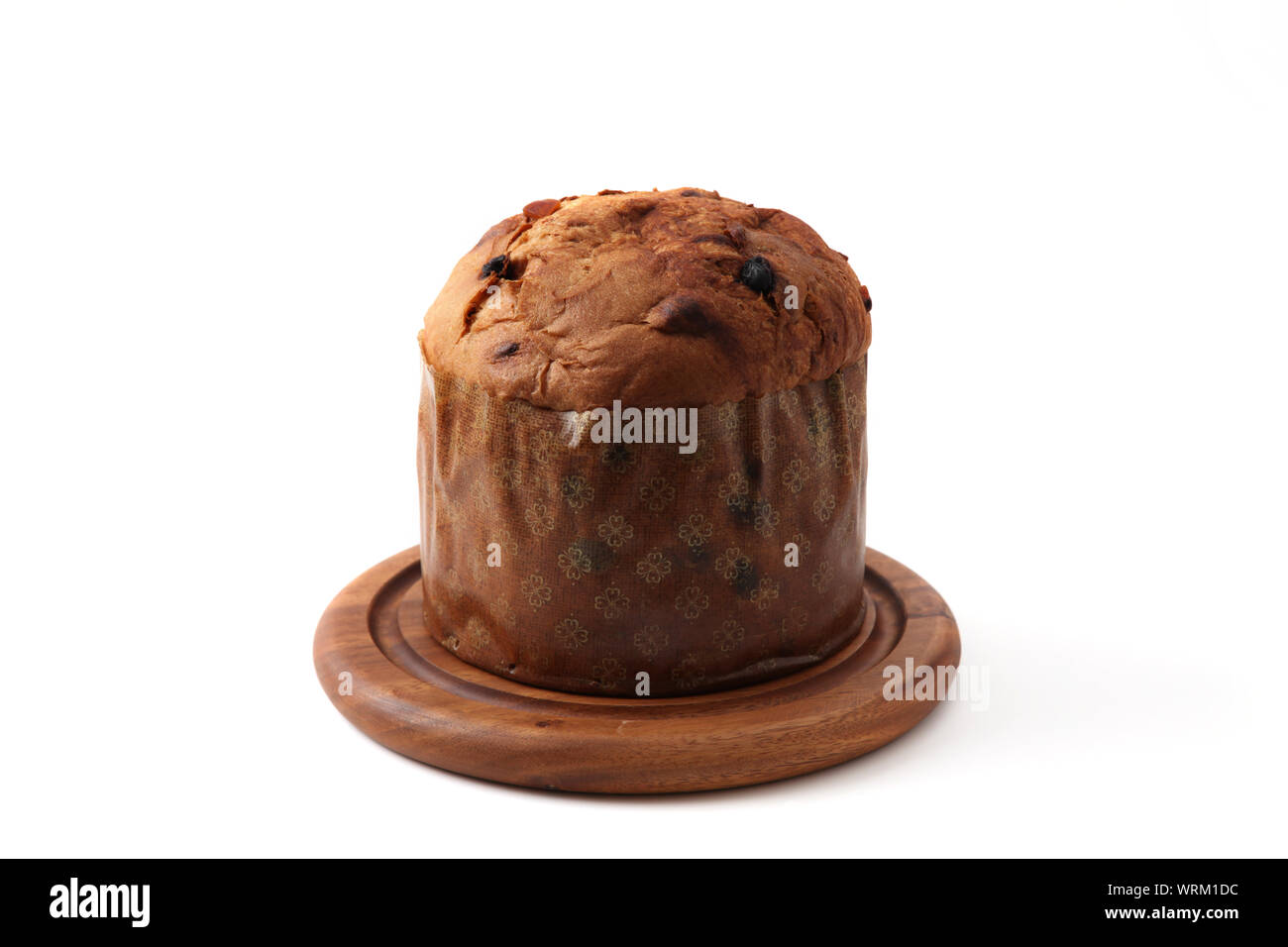 panettone italian fruit cake for Christmas closeup isolated on white ...