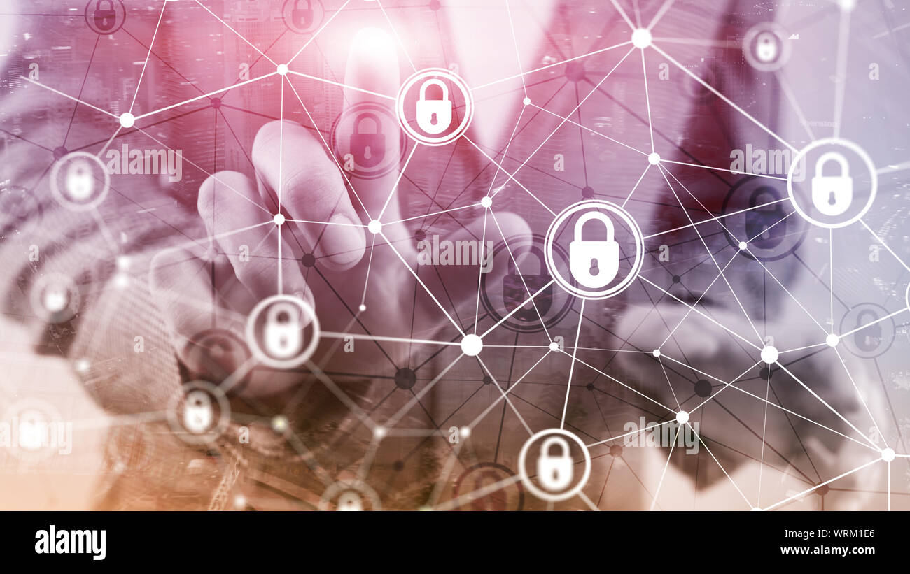 Cyber security, information privacy, data protection concept on modern ...