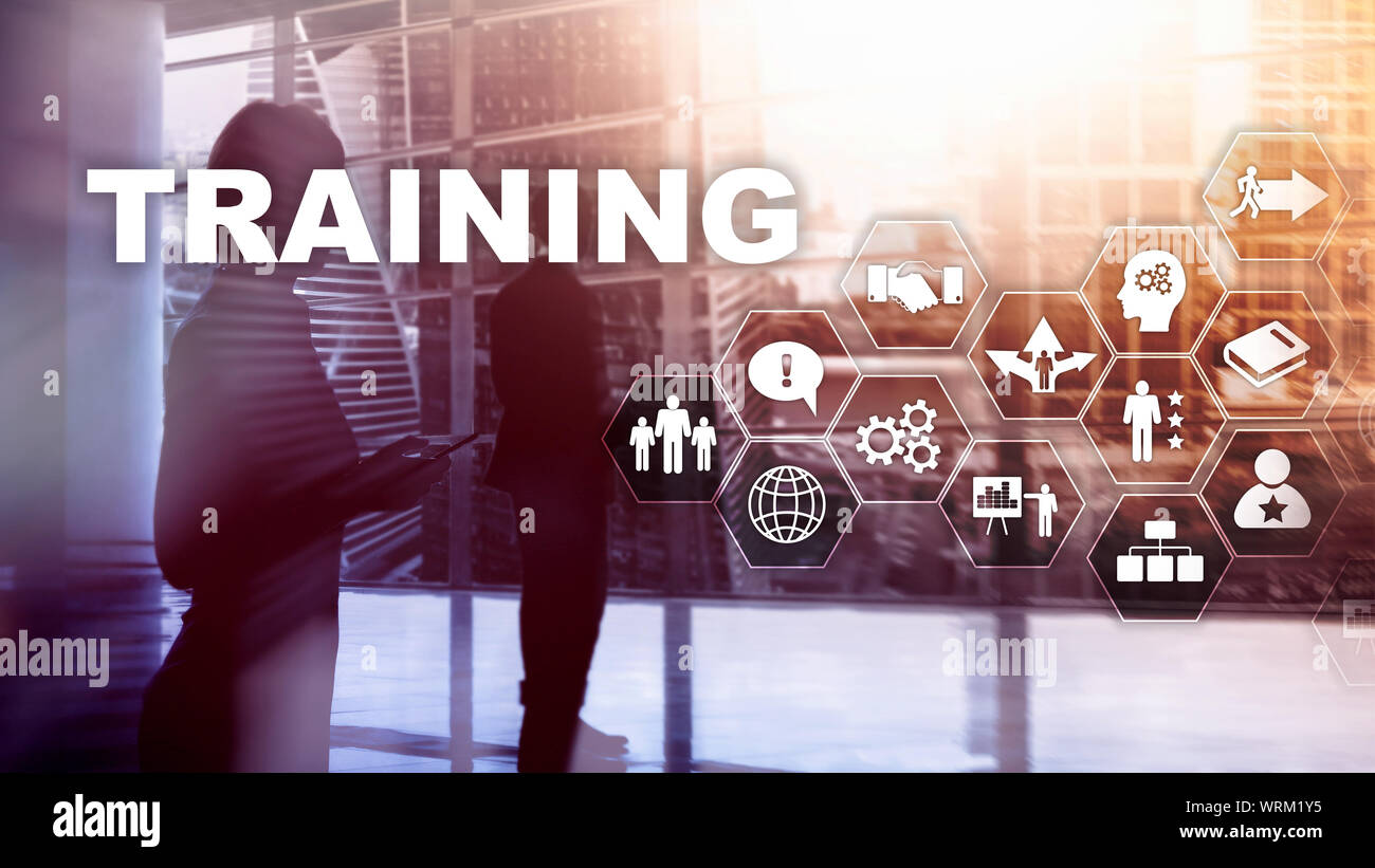 Business training concept. Training Webinar E-learning. Financial ...