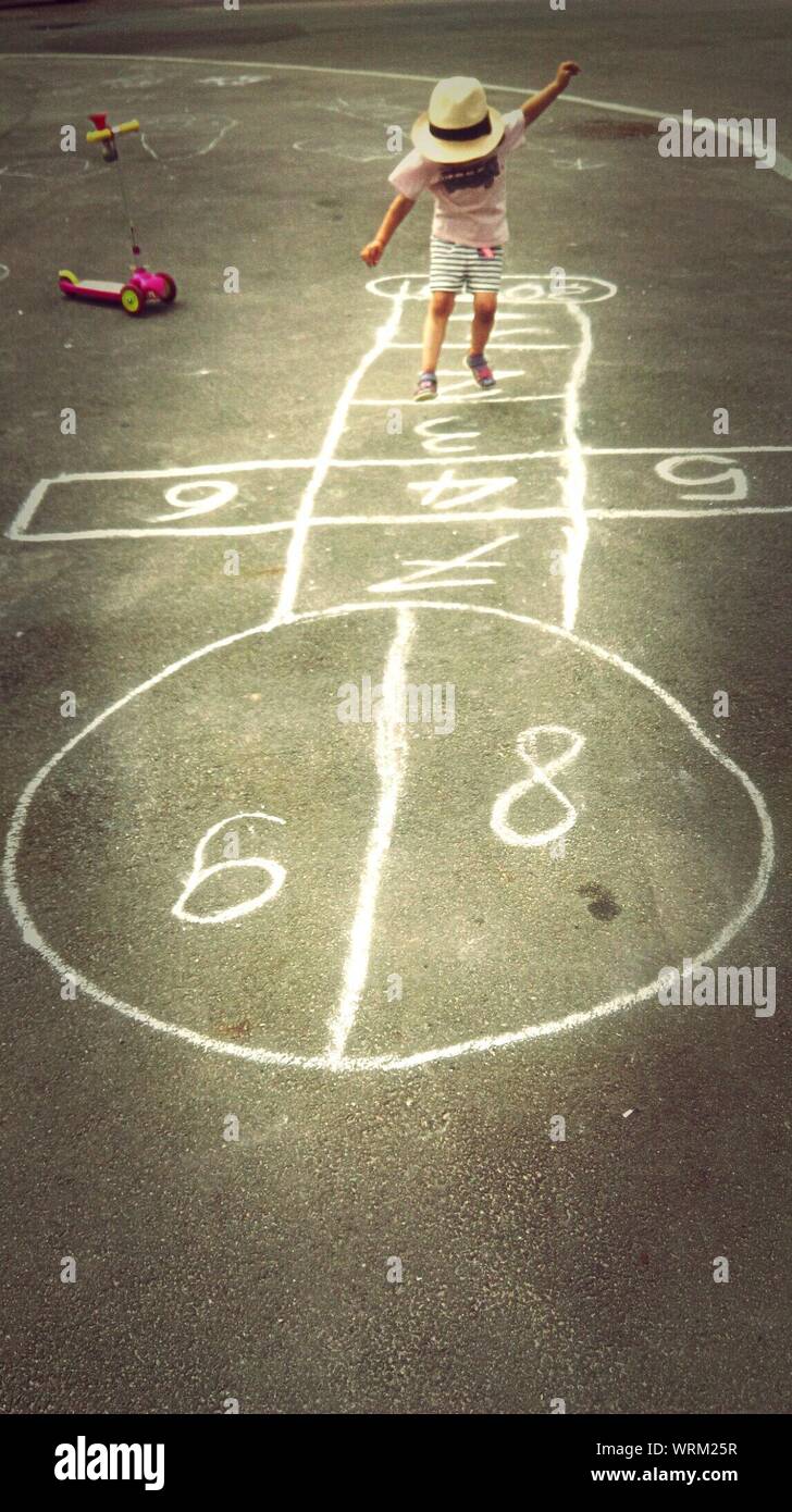 Jumping hopscotch hi-res stock photography and images - Alamy