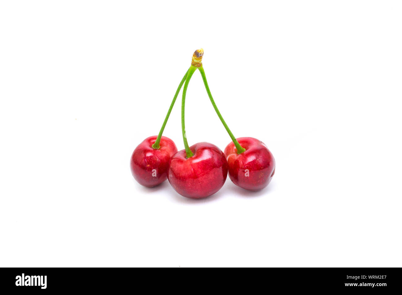 Beautiful fresh red cherries isolated on white background Stock Photo ...