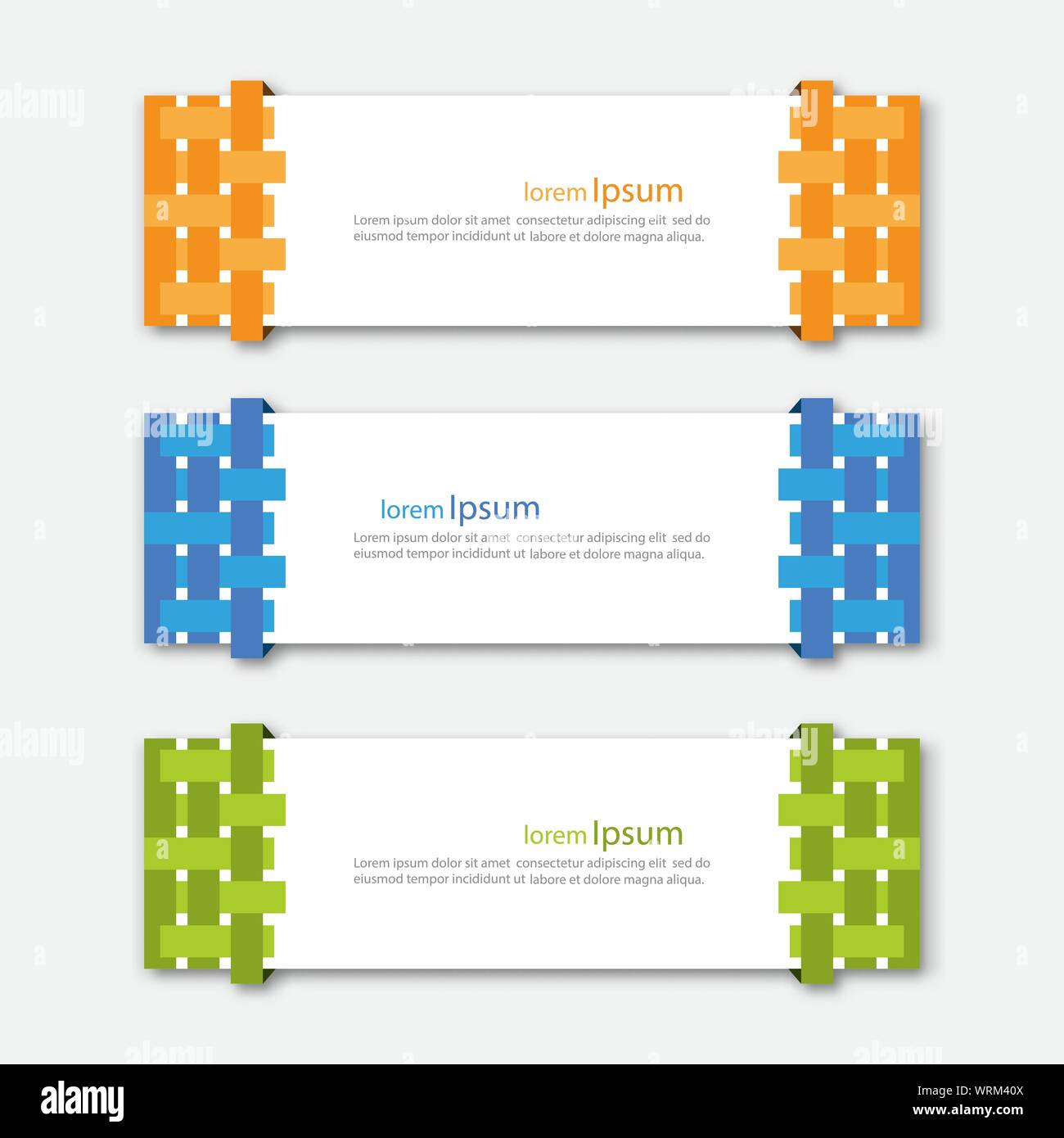 Set of abstract design banner template. Three different colors. Vector ...