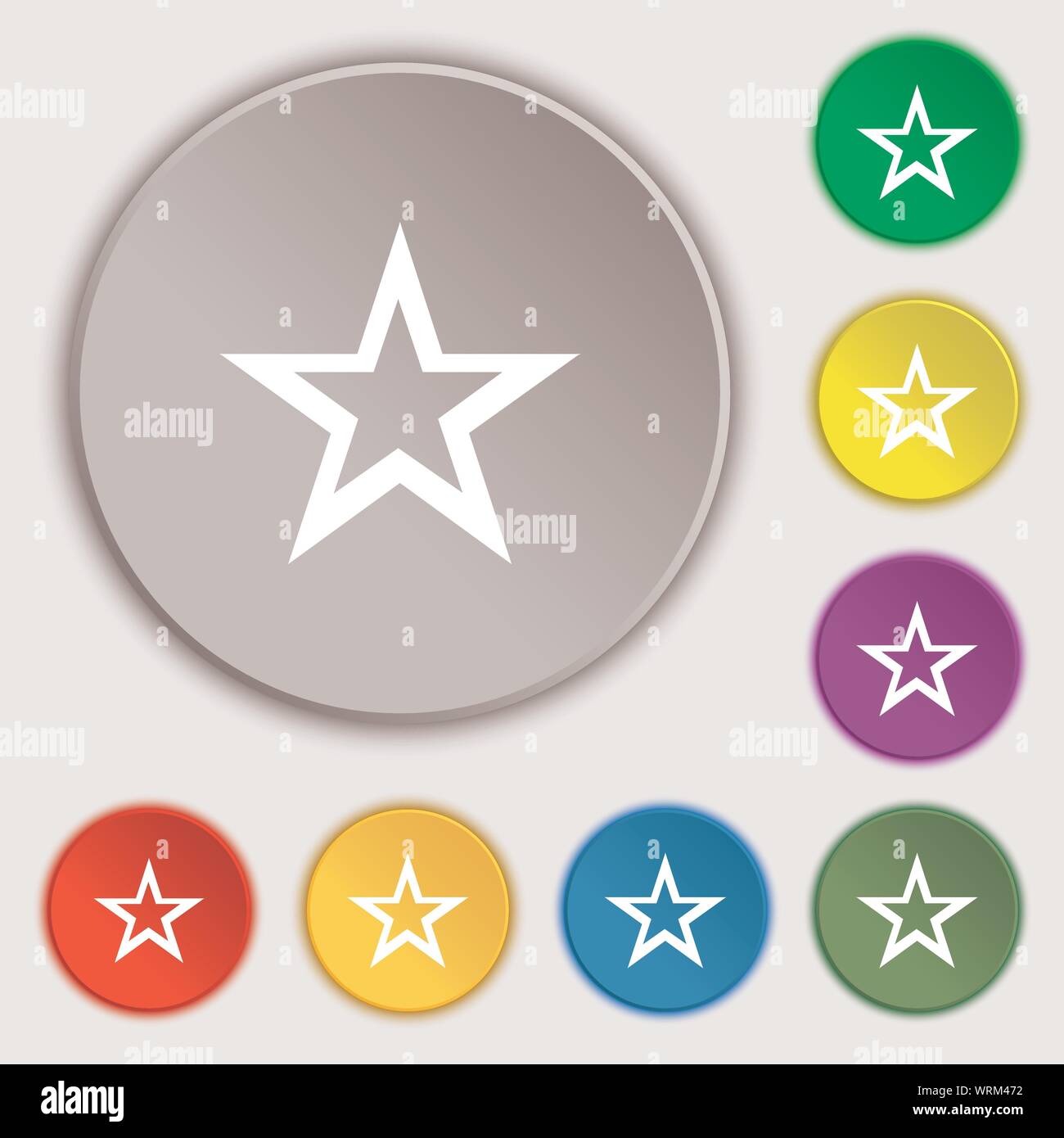 Star sign icon. Favorite button. Navigation symbol. Symbols on eight ...