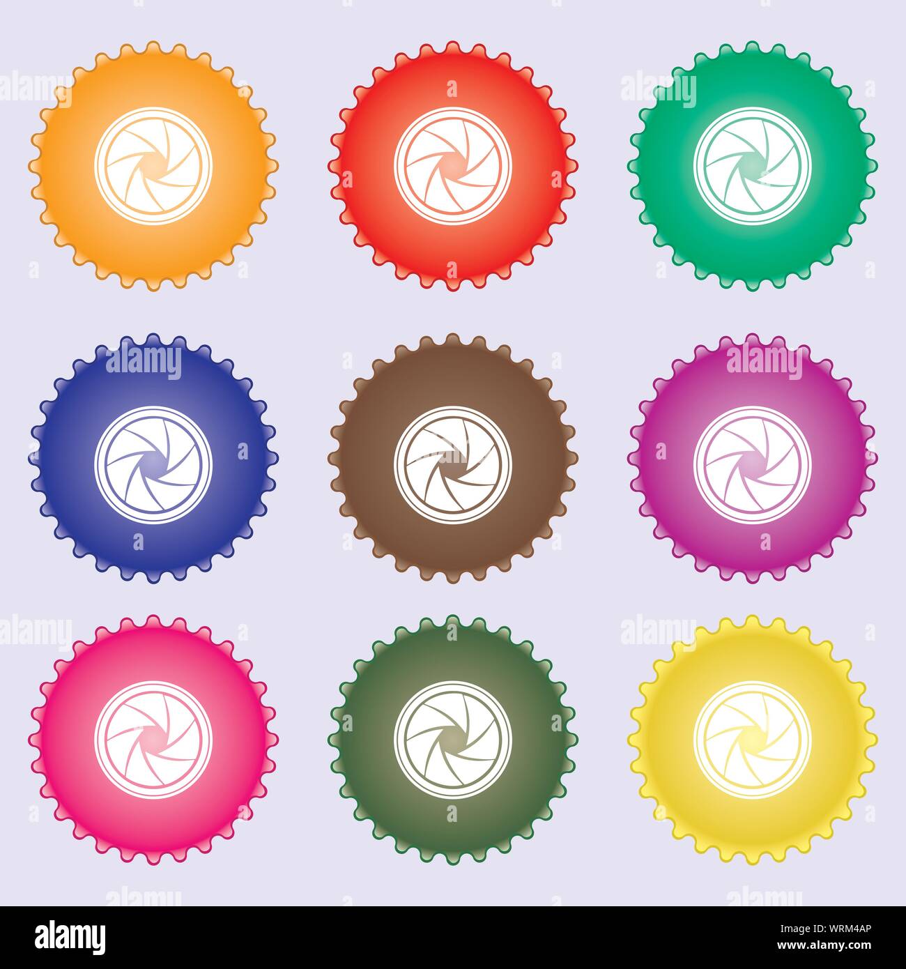 Aperture color labels hi-res stock photography and images - Alamy
