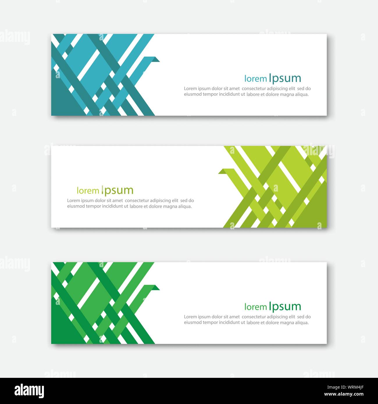 Set of abstract design banner template. Three different colors. Vector ...