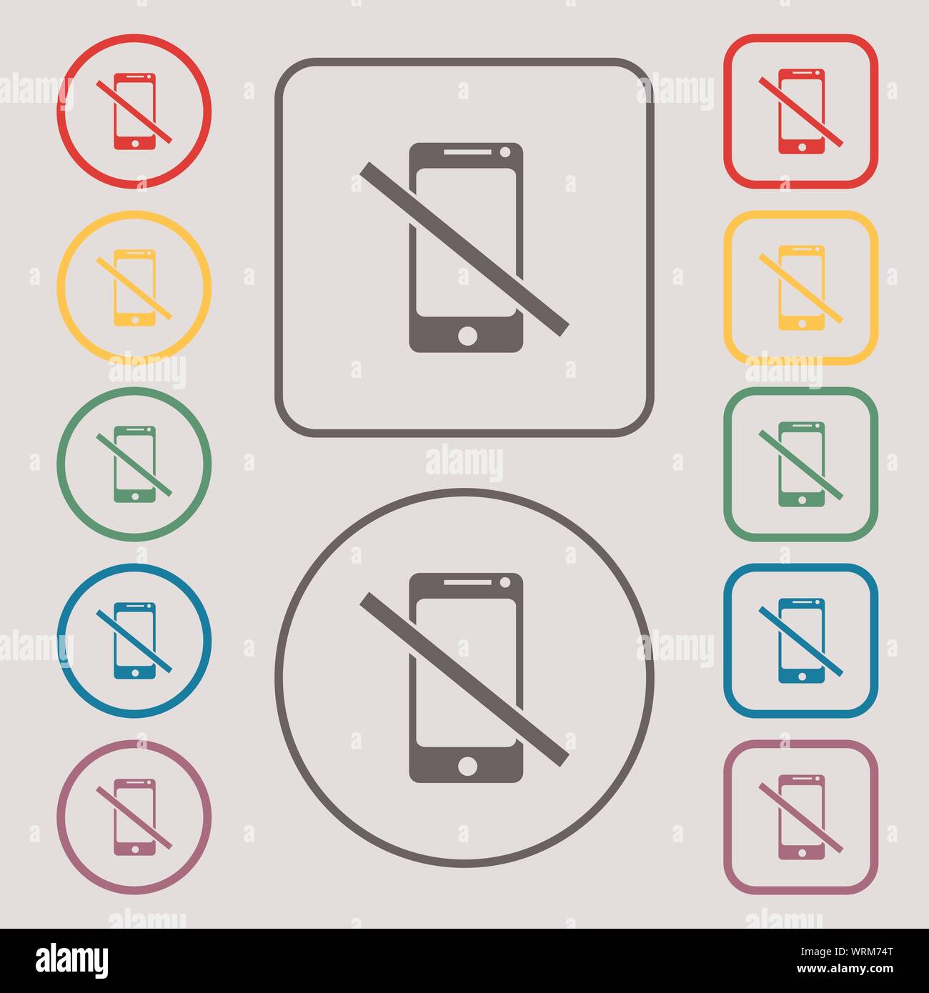 Do not call. Smartphone signs icon. Support symbol. Symbols on the ...
