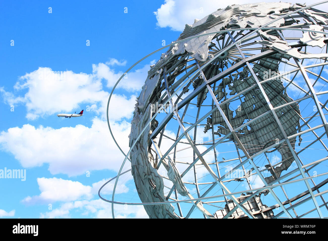 Unisphere is a stainless steel representation of the Earth, located in ...