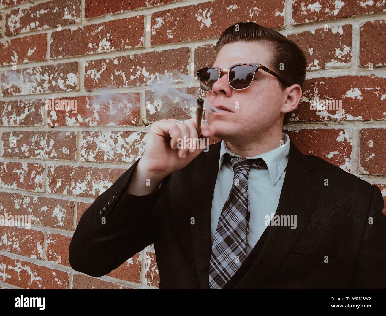 Suit young man cigar hi-res stock photography and images - Alamy