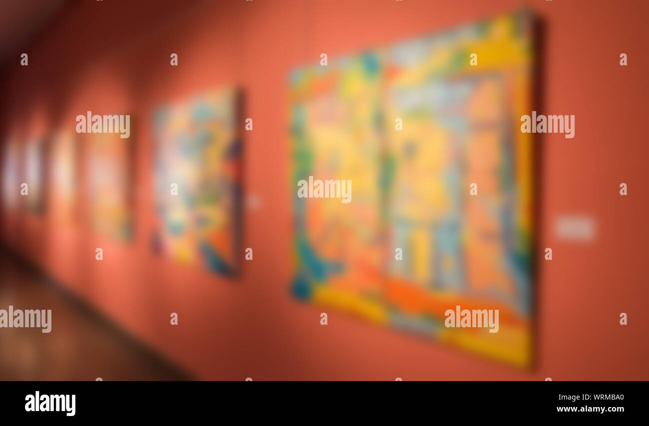 Blurred background. Art exposition exhibition and museum concept Stock ...