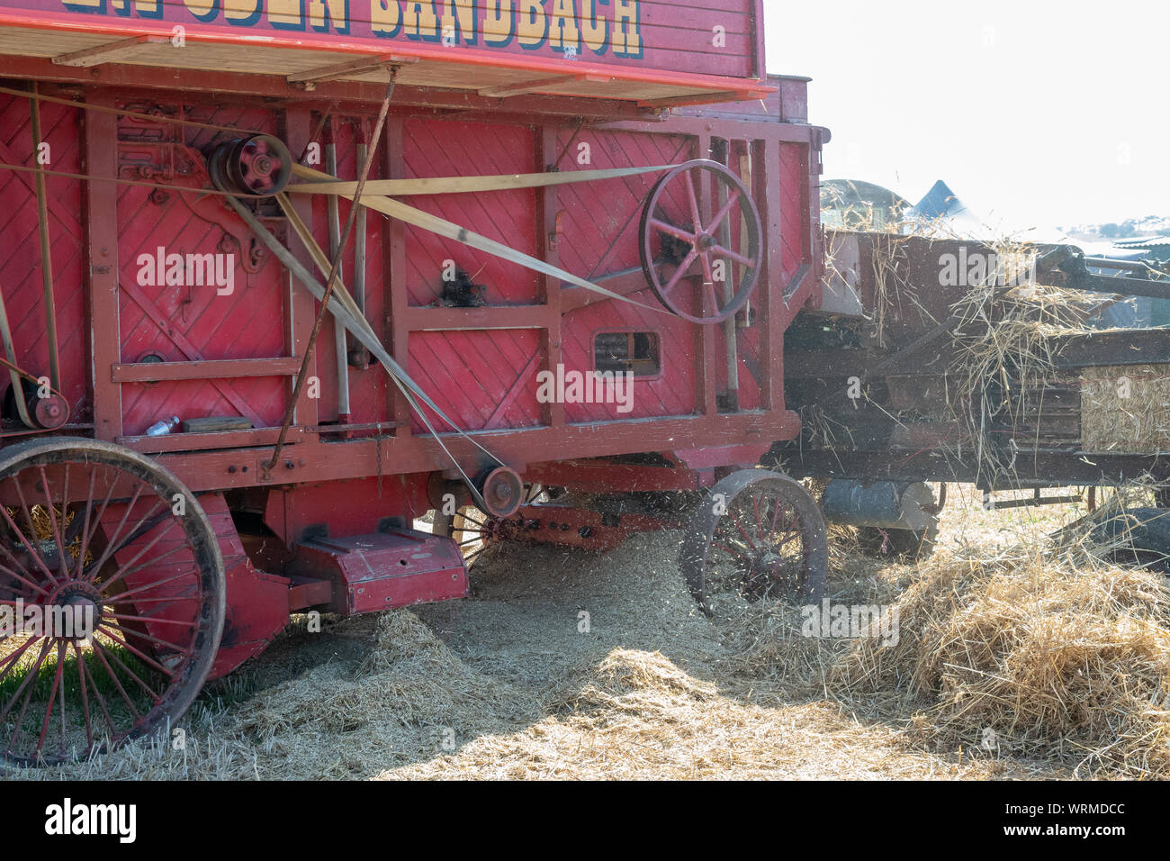 Vintage Agricultural Threshing Machine High Resolution Stock ...