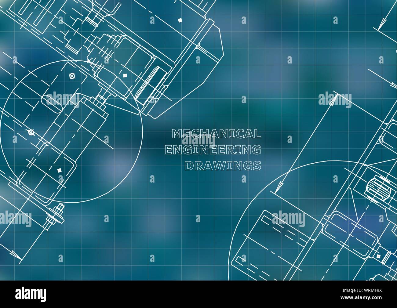 Blueprints. Mechanics. Cover. Mechanical Engineering drawing ...