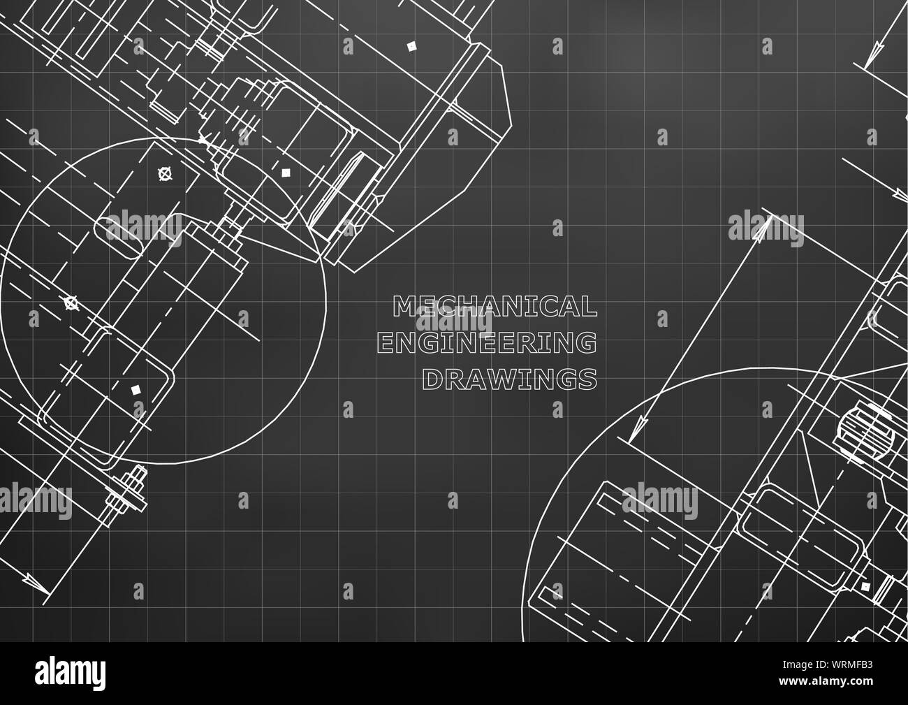 Blueprints. Mechanics. Cover. Mechanical Engineering drawing ...