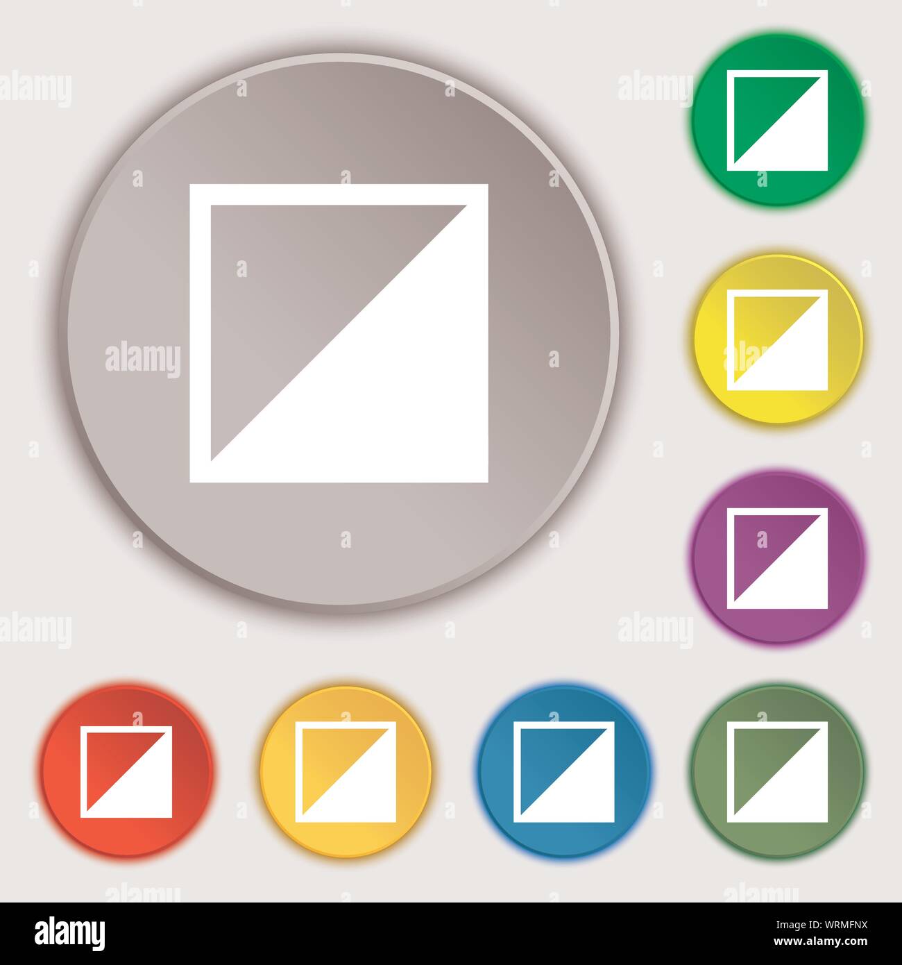 contrast icon sign. Symbols on eight flat buttons. Vector Stock Vector Image & Art - Alamy