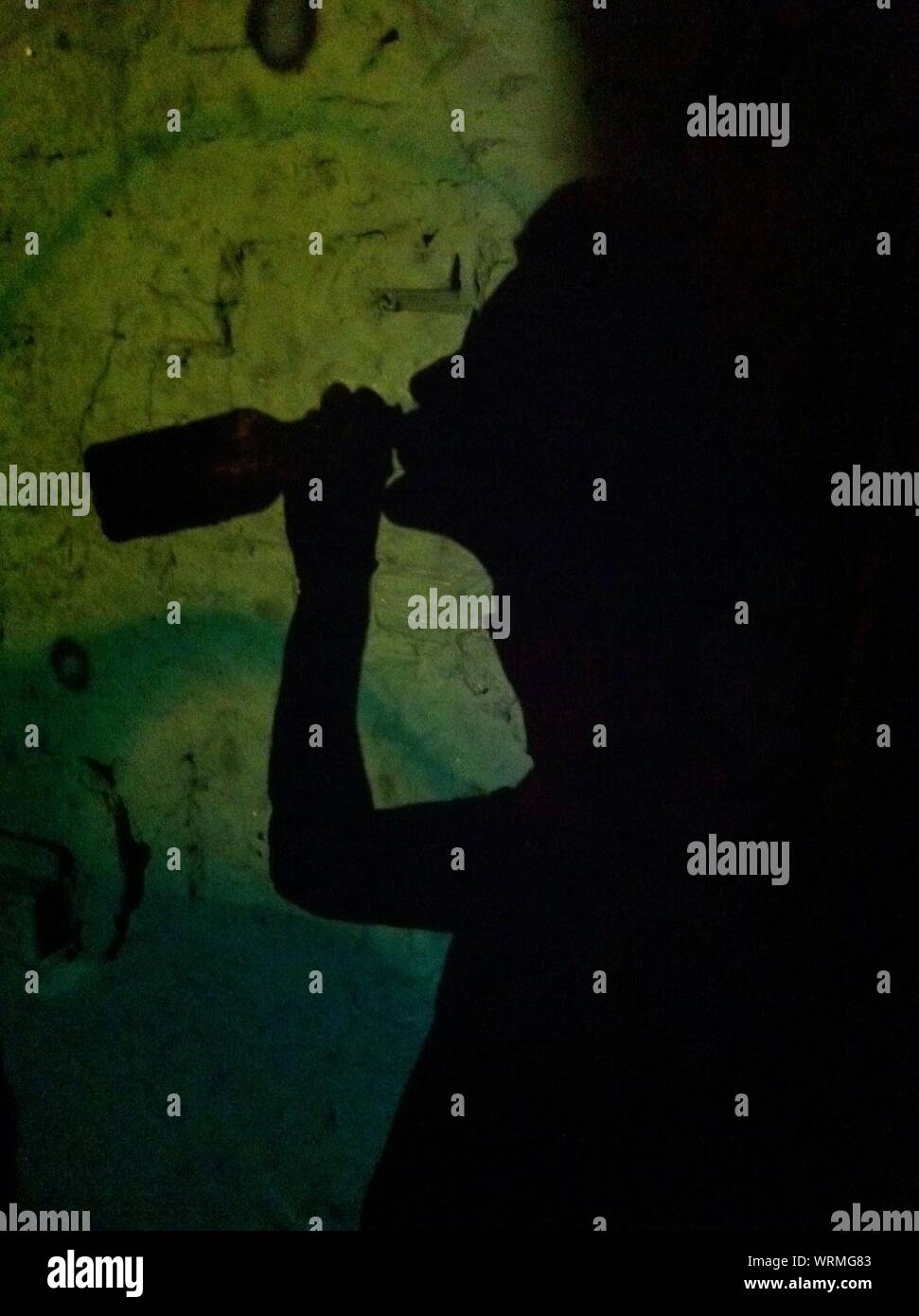 Silhouette Man Drinking Beer High Resolution Stock Photography and ...