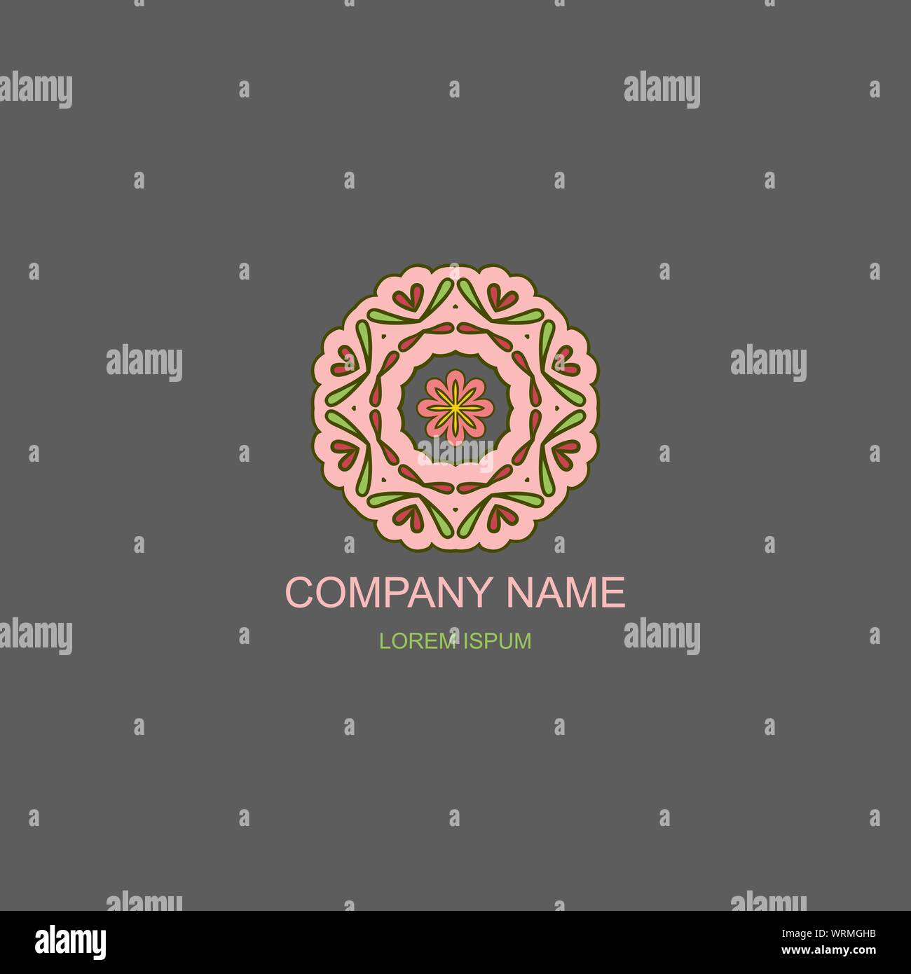 Business logo. Floral, Oriental logo. Company logo in the oriental ...