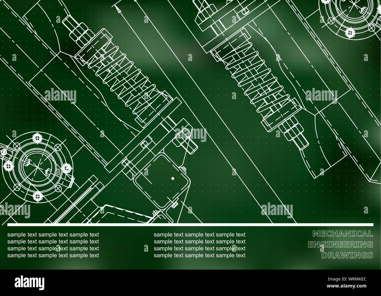 Mechanical engineering drawings. Background for inscription. Corporate ...