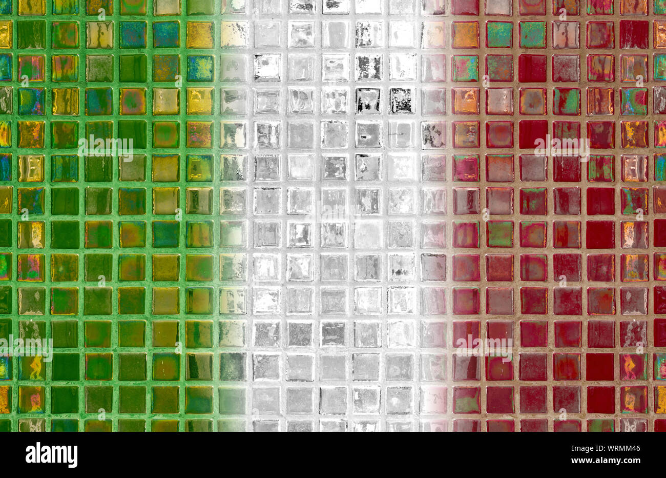 Tiled wall made by translucent tiles where colors form the flag of ...