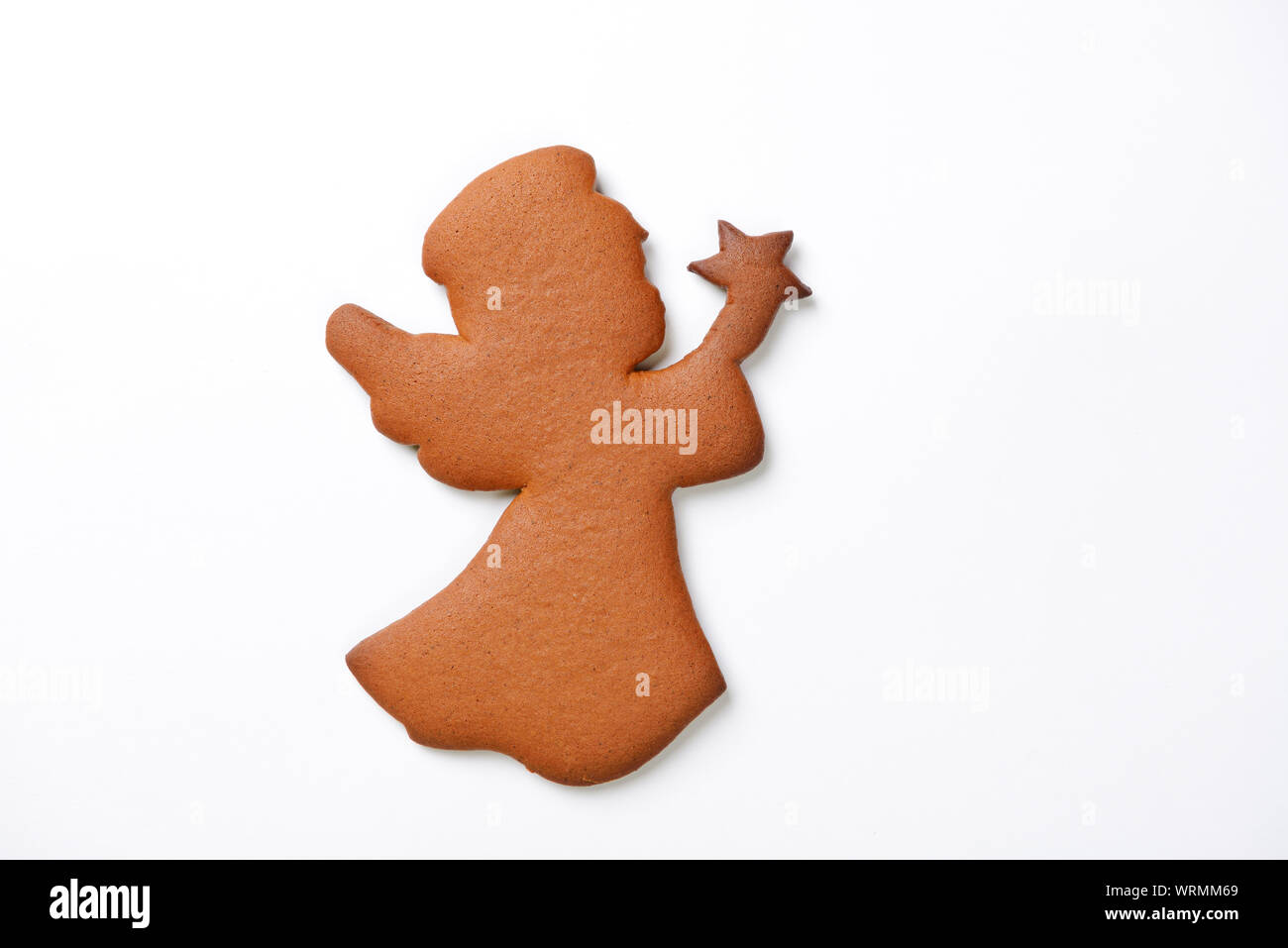 The hand-made eatable gingerbread fairy on white background Stock Photo ...