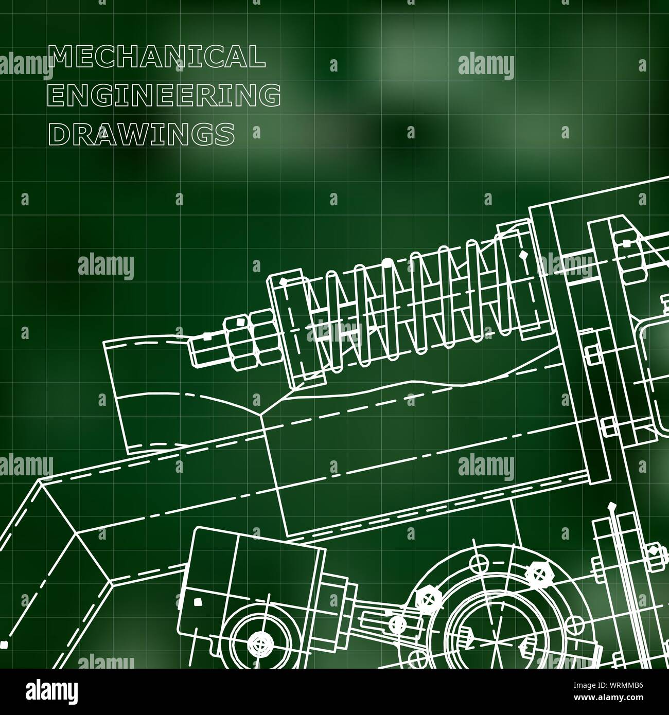 Mechanical engineering the drawing. Technical illustrations. The ...