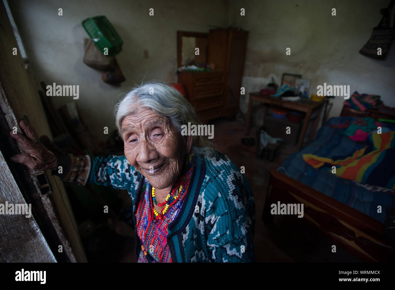 A maya indigenous woman in San Jorge La Laguna, Solola, Guatemala Stock ...