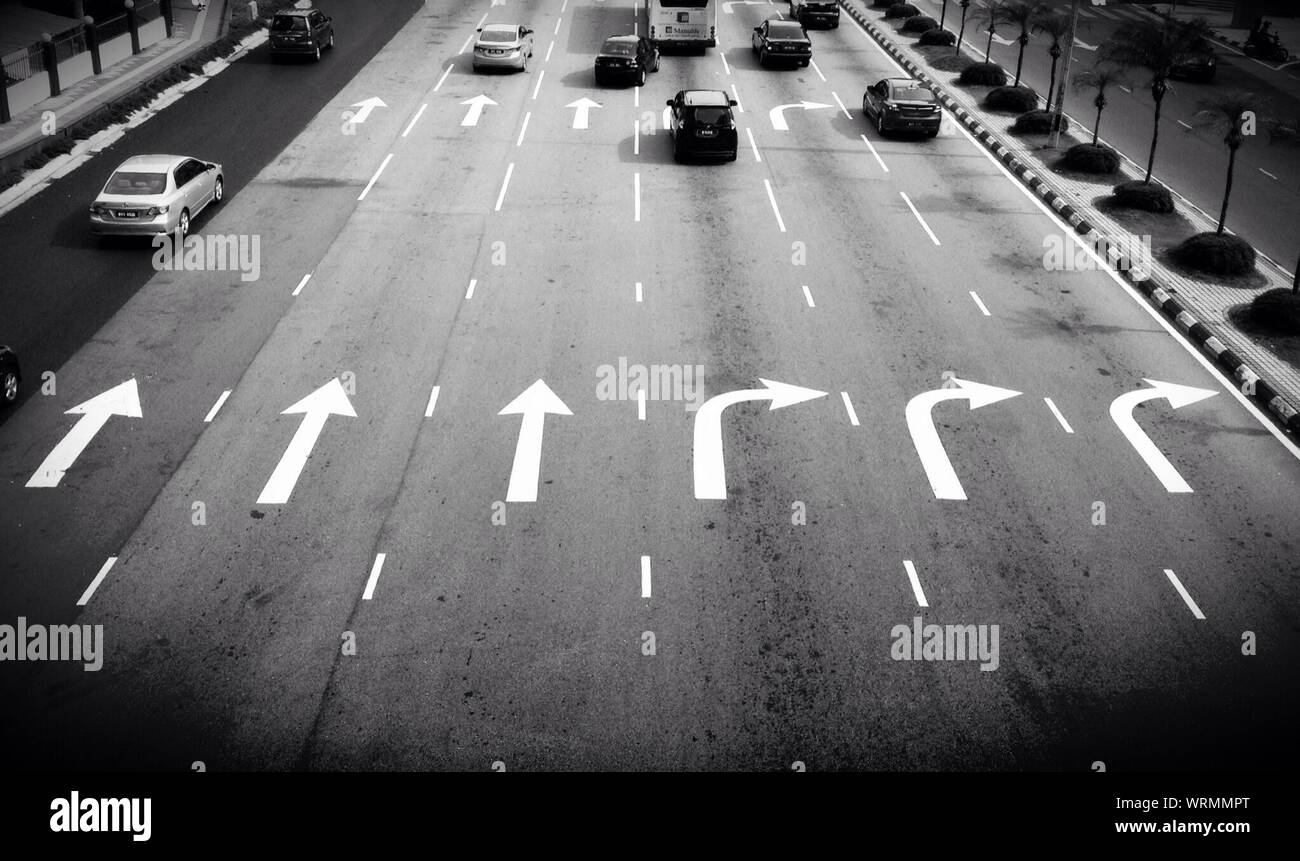 Road Markings Arrow High Resolution Stock Photography and Images - Alamy