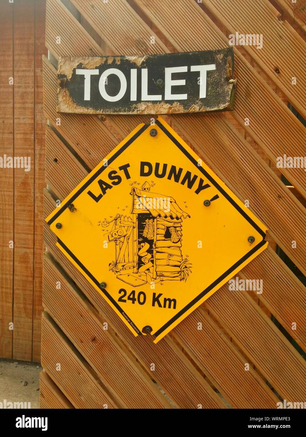 Wooden toilet sign hi-res stock photography and images - Alamy
