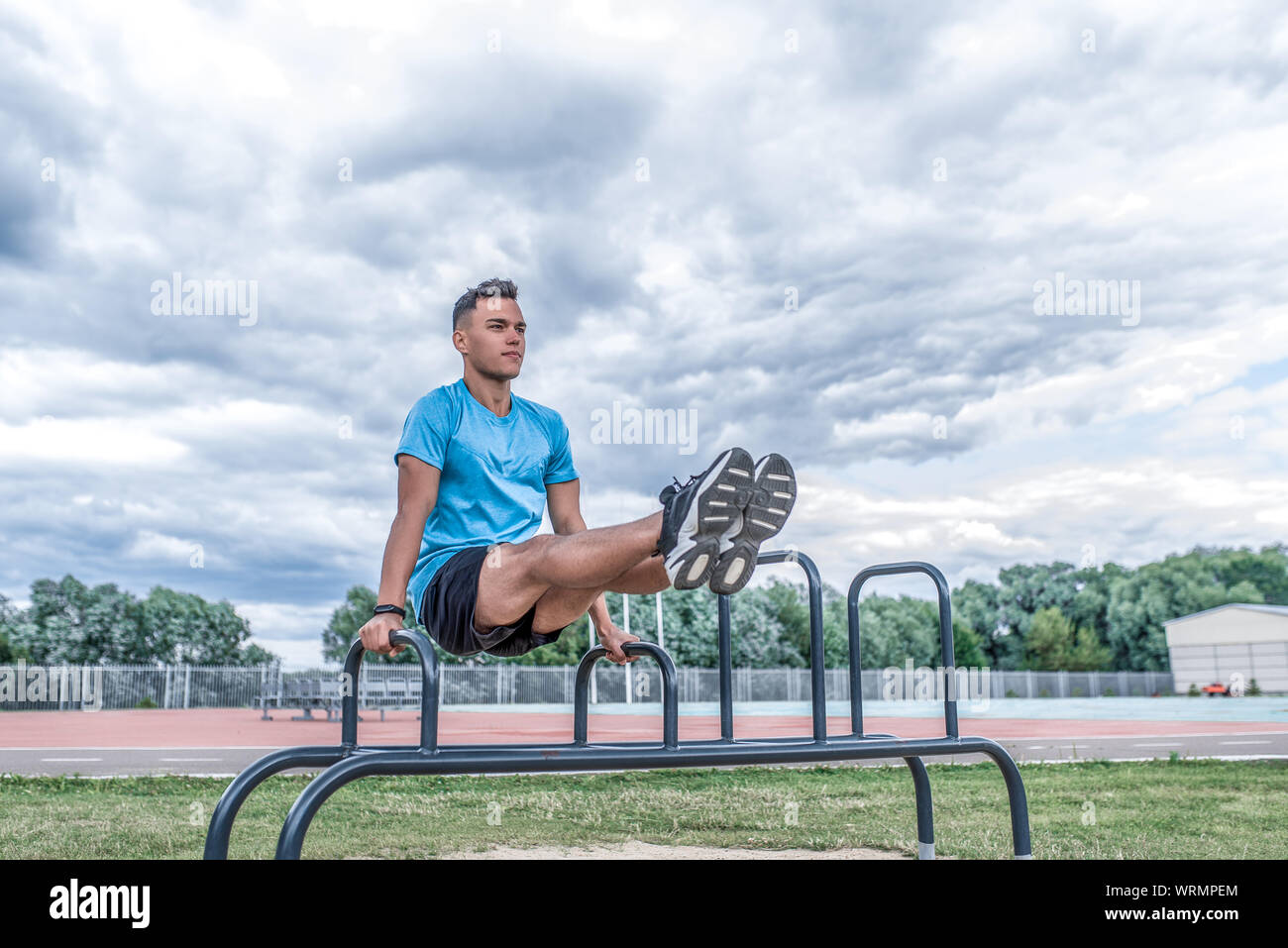 Guy lifting leg hi-res stock photography and images - Alamy