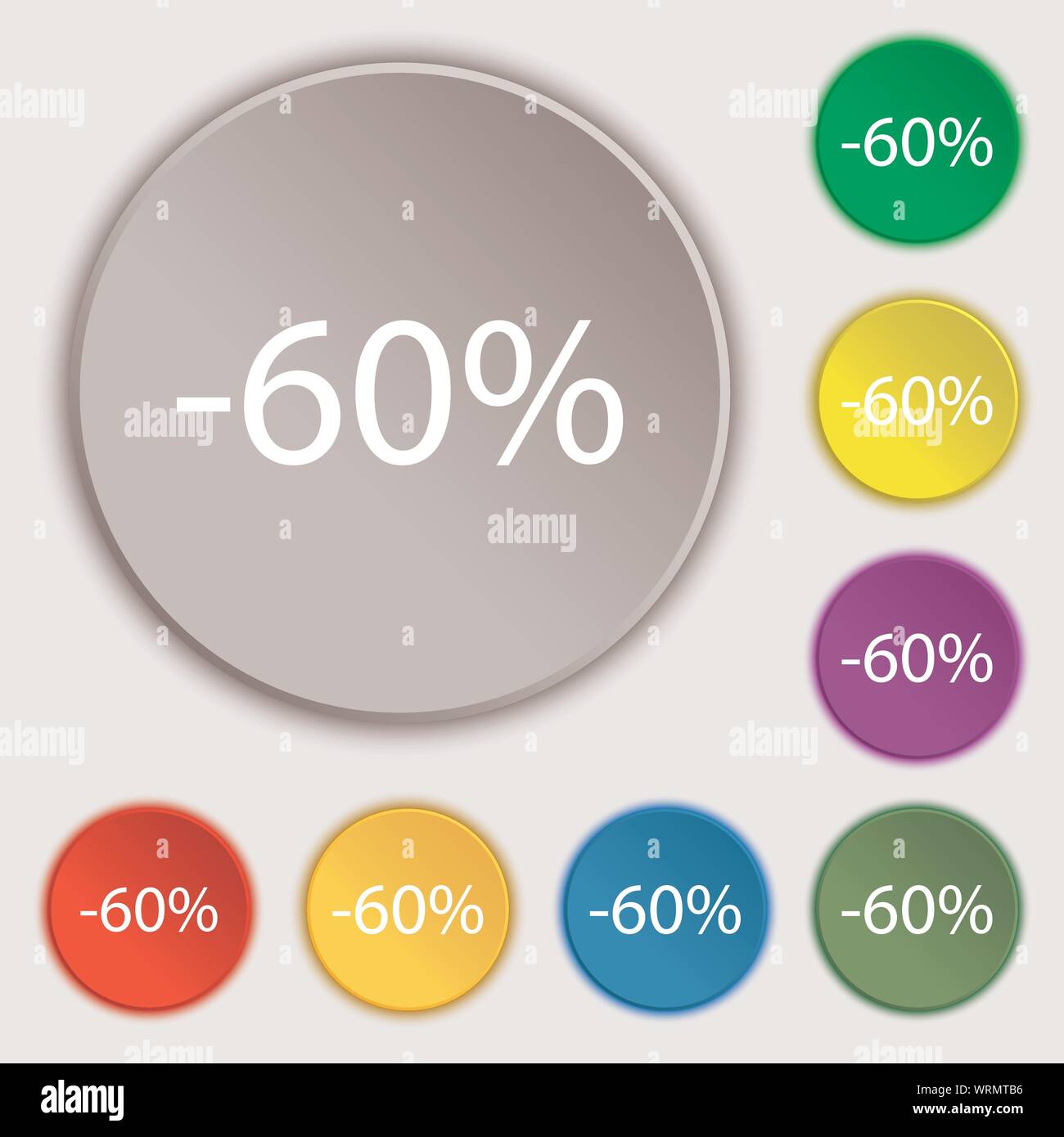 60 percent discount sign icon. Sale symbol. Special offer label ...