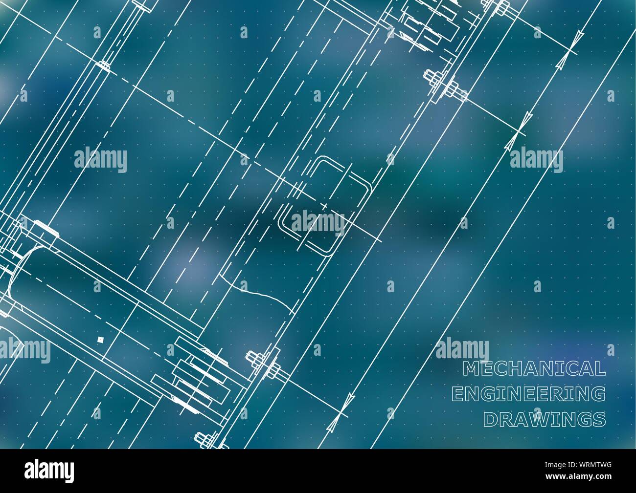 Mechanical Engineering drawing. Blueprints. Mechanics. Cover ...
