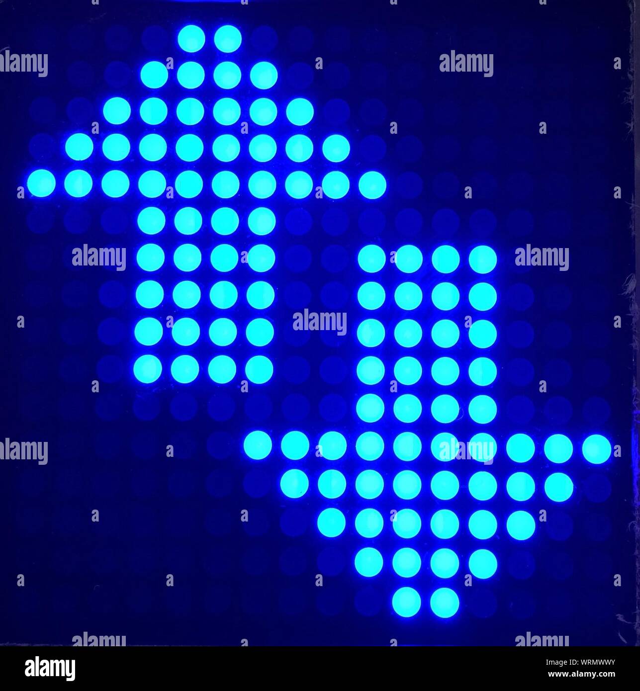 Blue illuminated signs hi-res stock photography and images - Alamy
