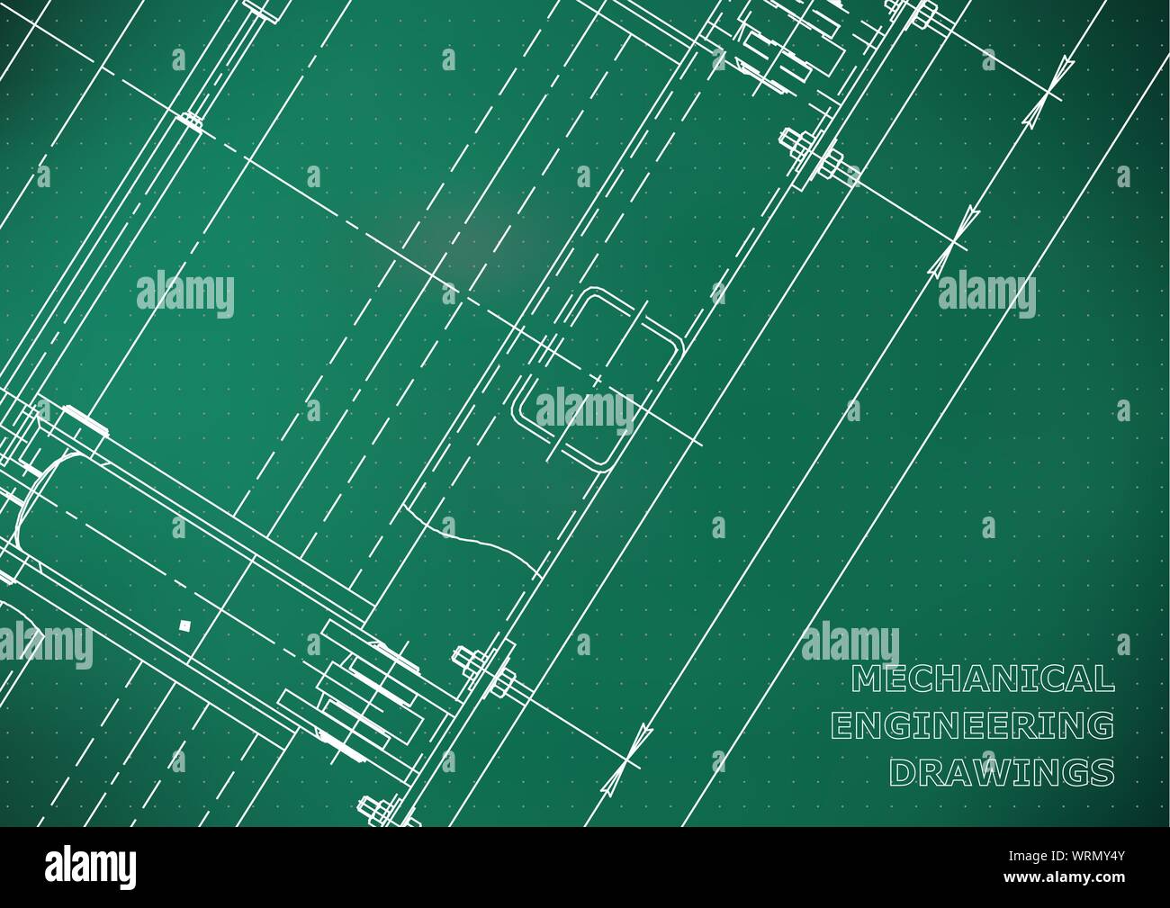 Mechanical Engineering drawing. Blueprints. Mechanics. Cover ...