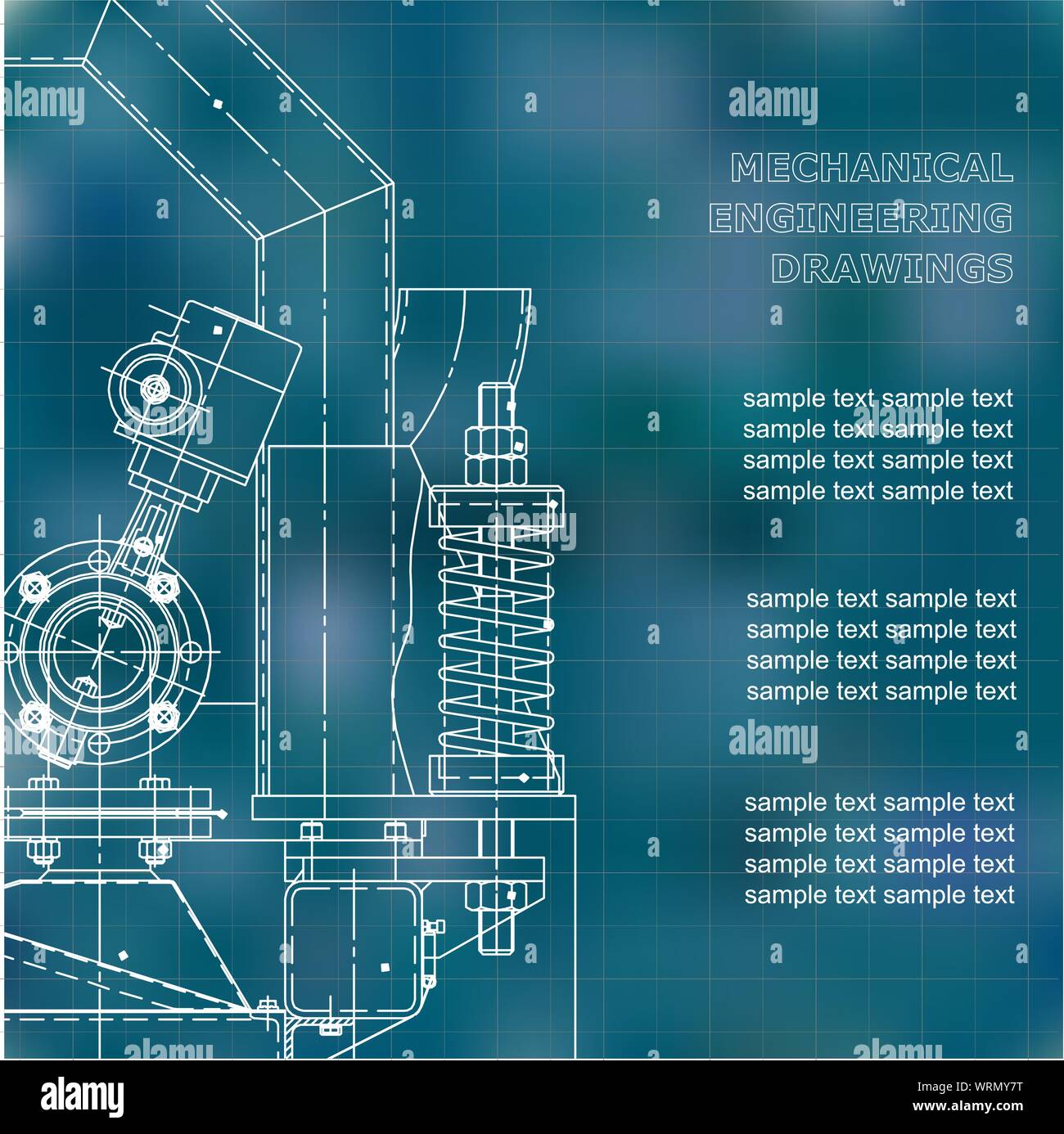 Mechanical engineering the drawing. Technical illustrations. The ...