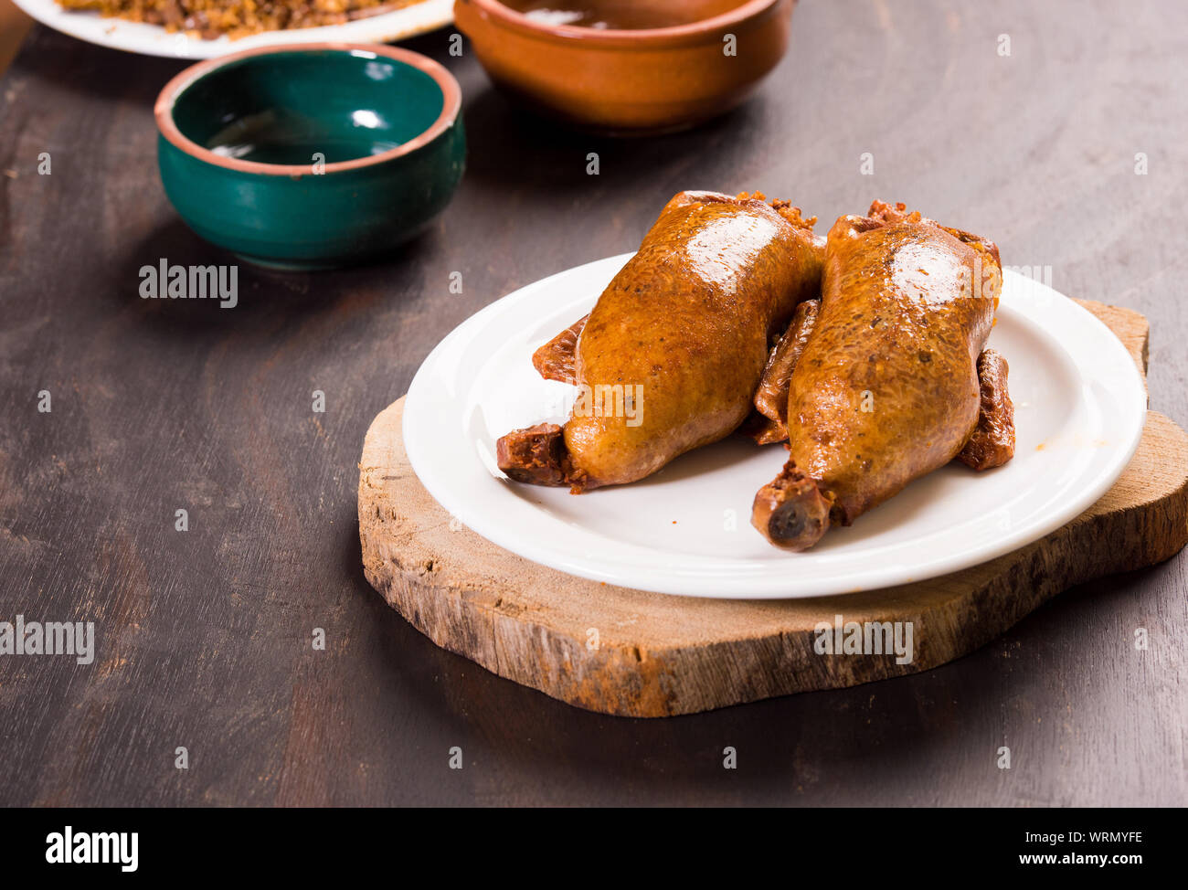 Oriental Roasted Hamam Meal with Mahshy and stuffed food Stock Photo ...