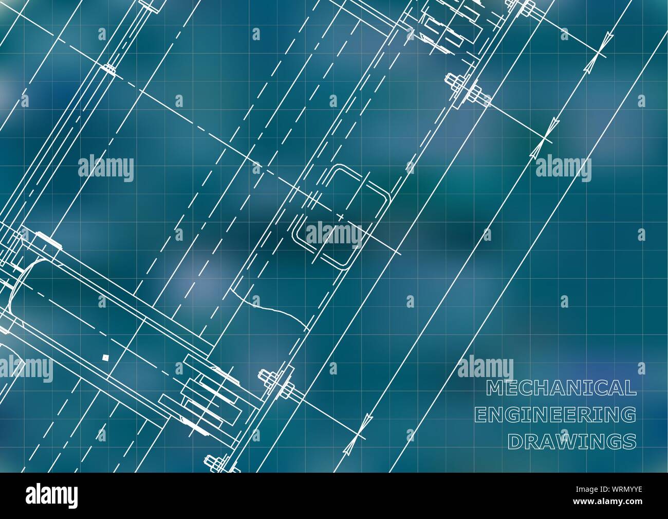 Mechanical Engineering drawing. Blueprints. Mechanics. Cover ...