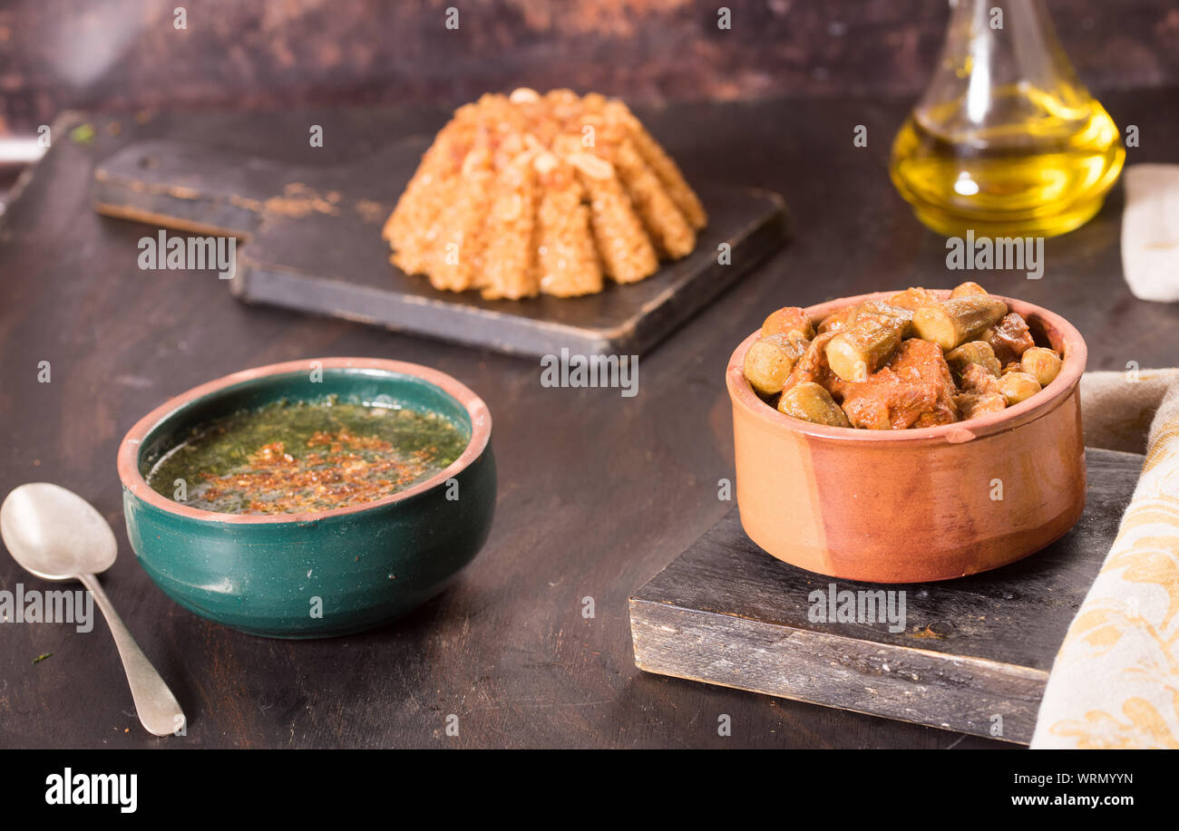 Oriental Food , Shrimp and Kofta and kabab on Styled platter Stock ...