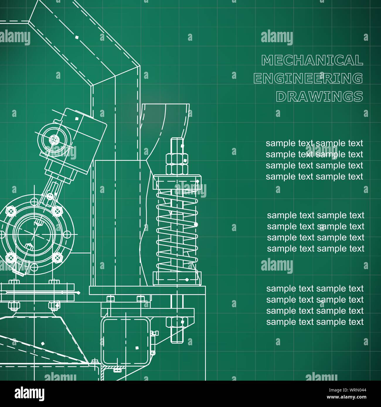 Mechanical engineering the drawing. Technical illustrations. The ...