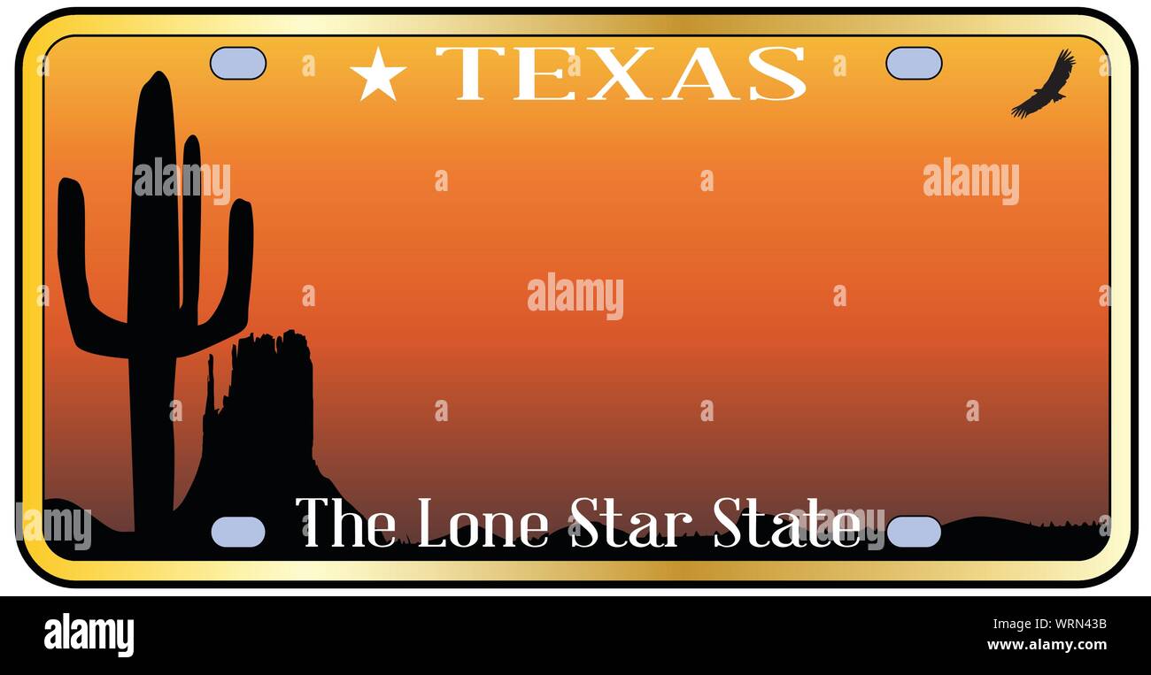 License plate usa texas Stock Vector Images - Alamy